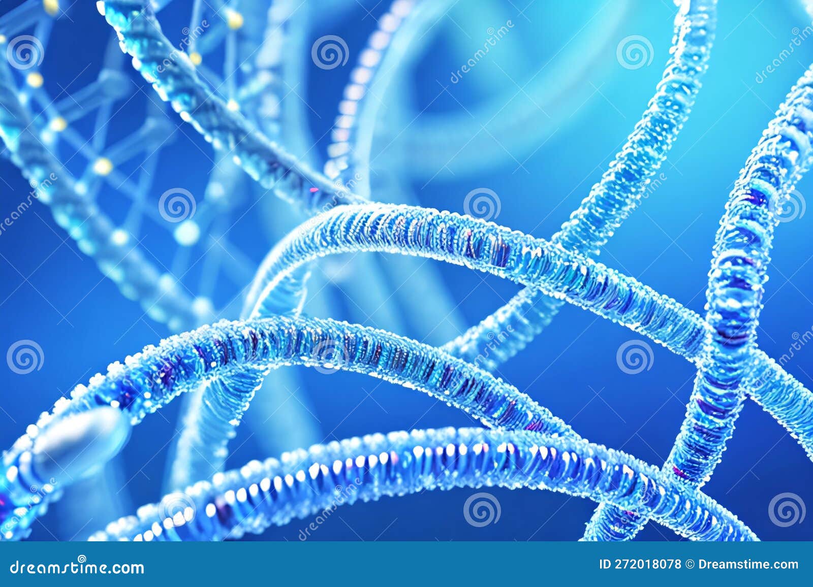 Macro View of Microscopic Biology-themed Strands, Evoking Cell Chains ...