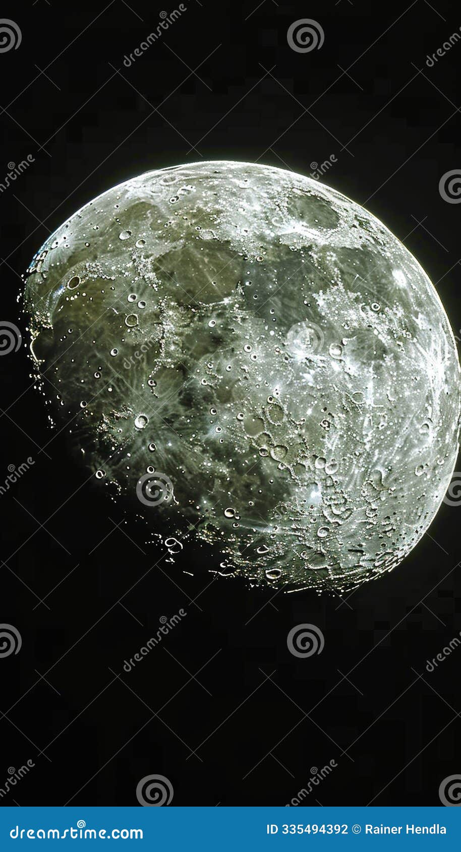 Detailed View of the Moon S Craters and Geological Features Stock Photo ...