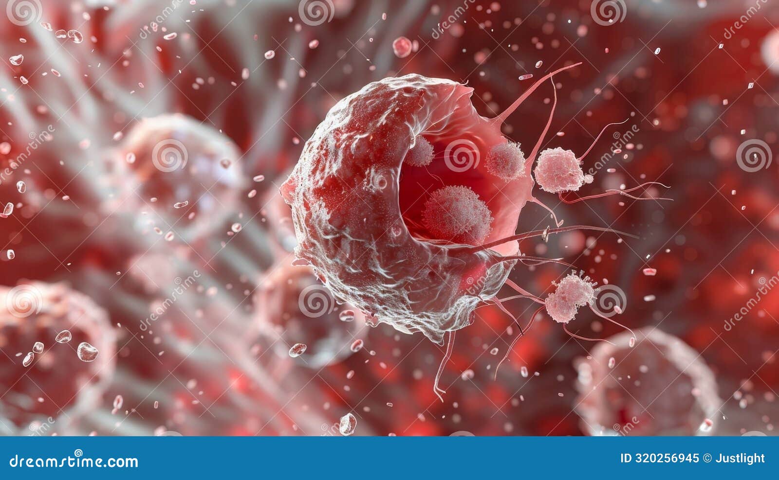 A Detailed View of a Neutrophil a Type of White Cell in the Process of ...