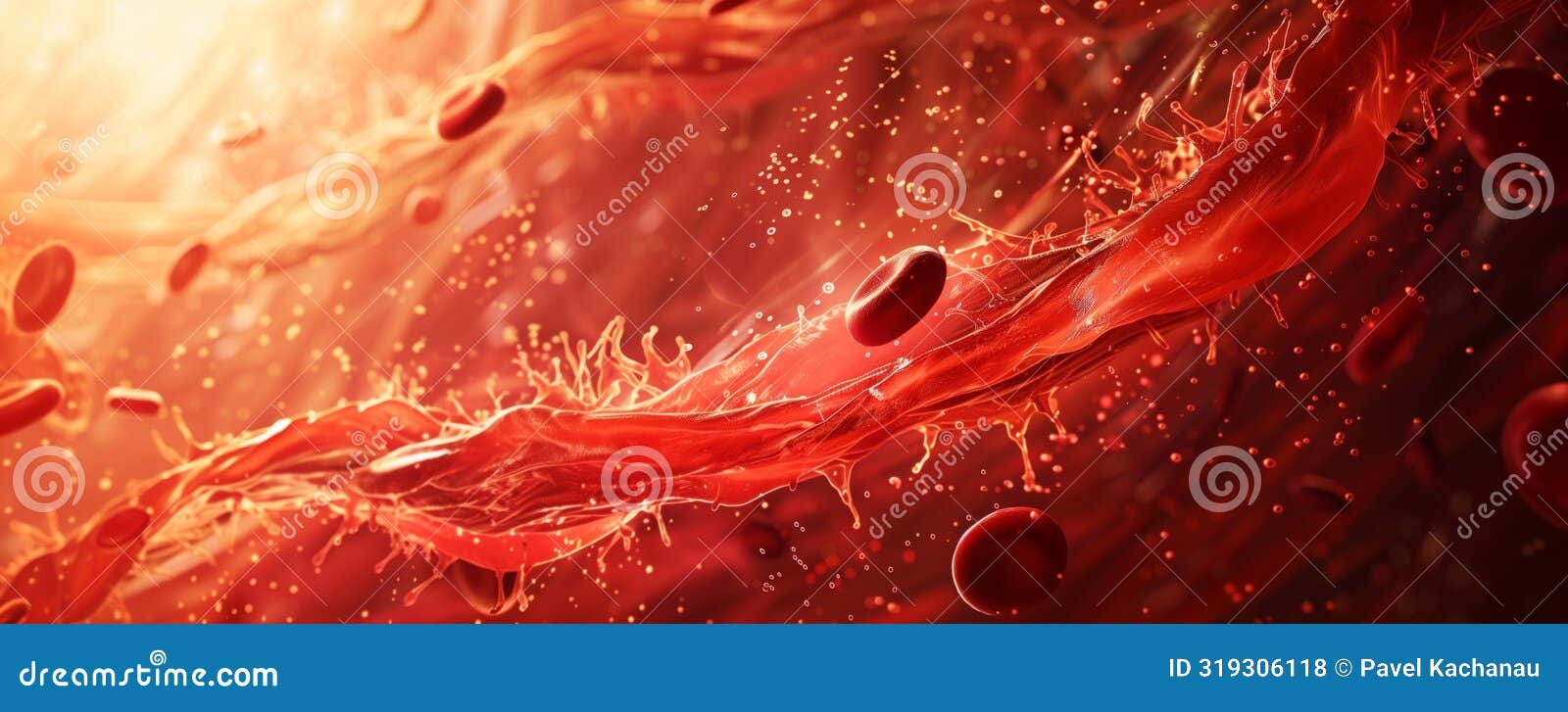Detailed View of Red Blood Cells Under a Microscope Stock Photo - Image ...