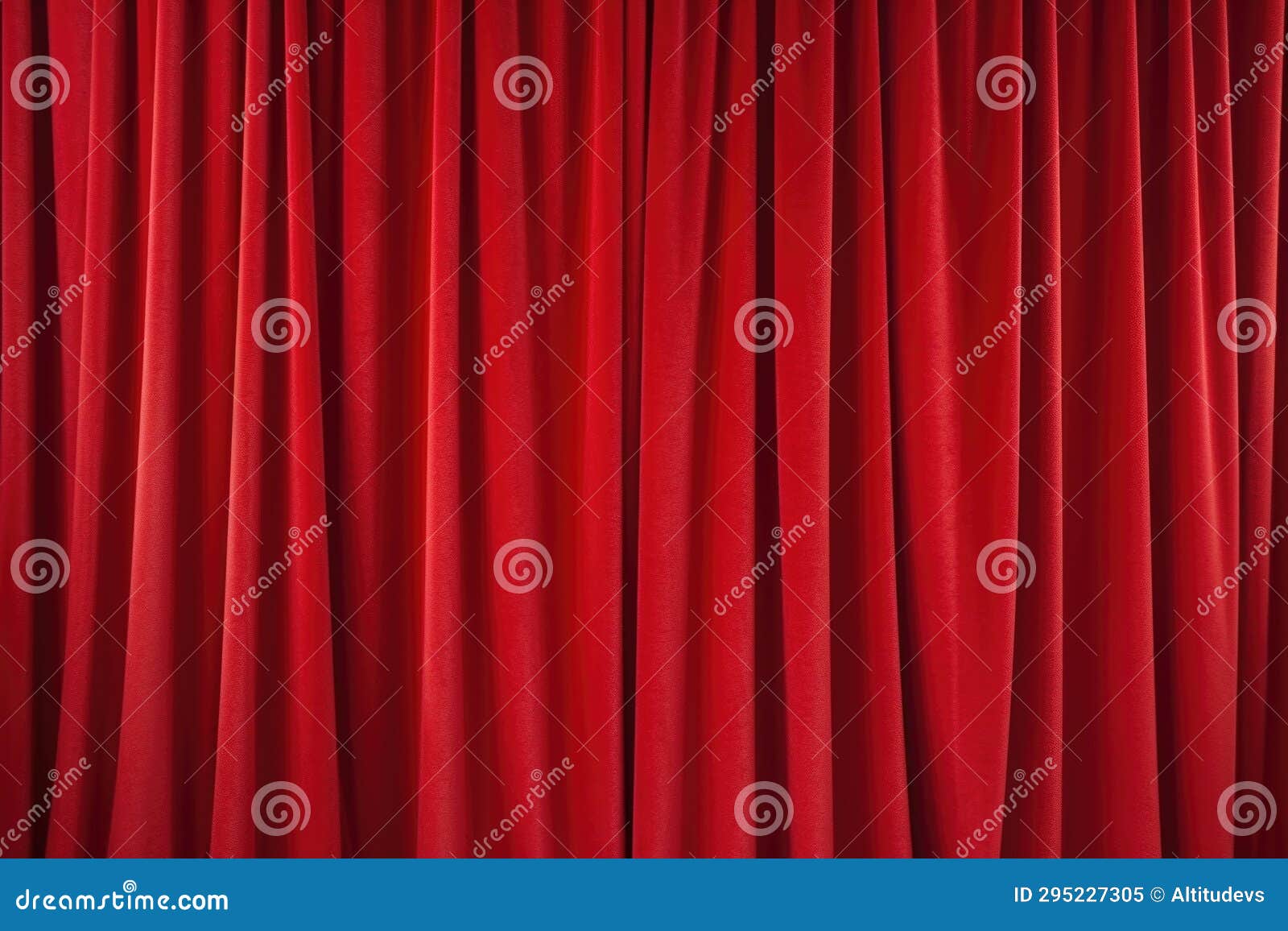 Detailed View of a Red Theater Stage Curtain Stock Image - Image of ...
