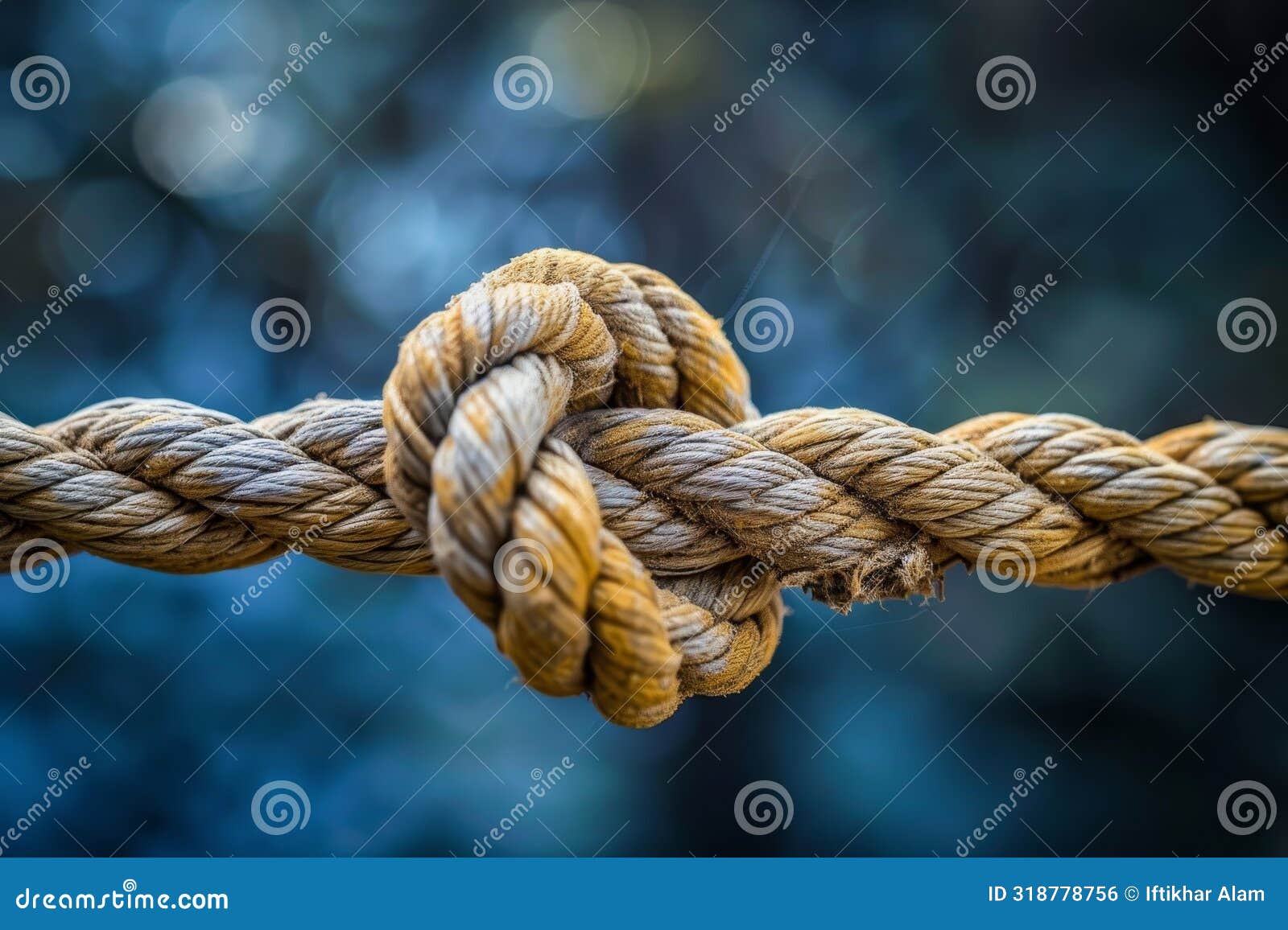 Detailed View of a Rope with a Blurred Background, Showcasing Textures ...