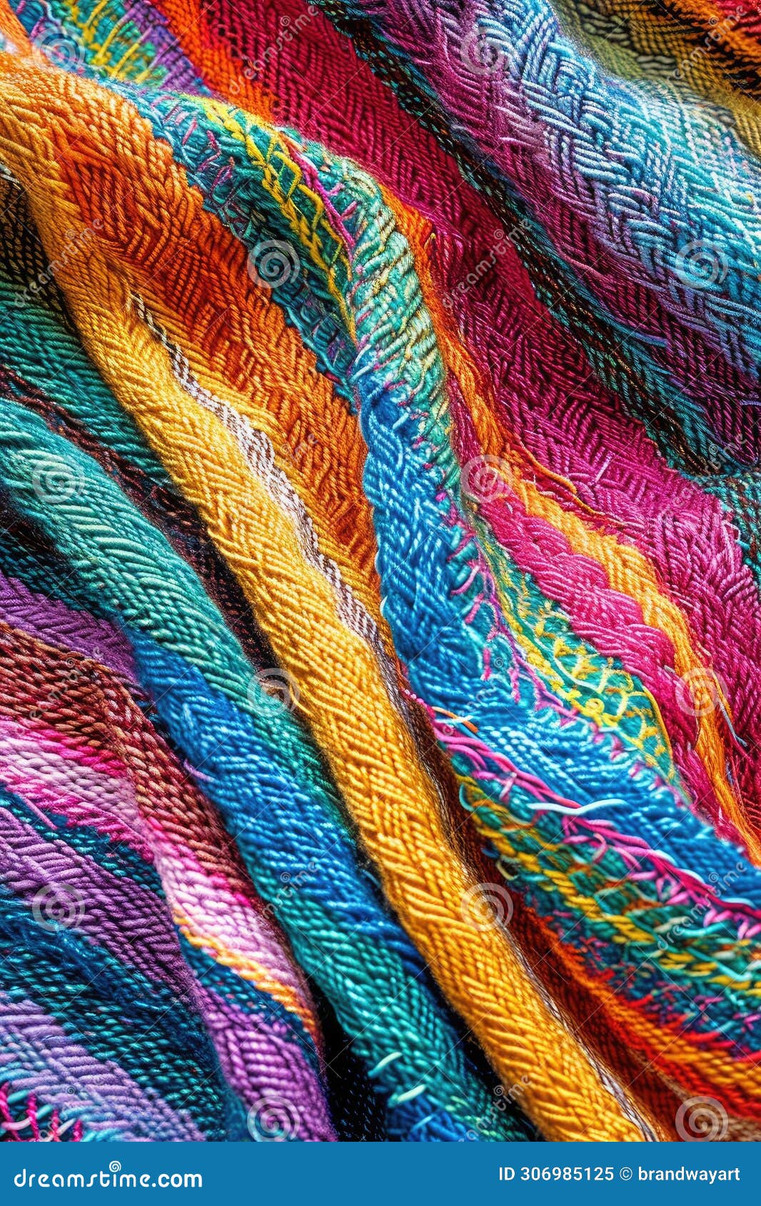Close Up of a Multi Colored Blanket Stock Illustration - Illustration ...