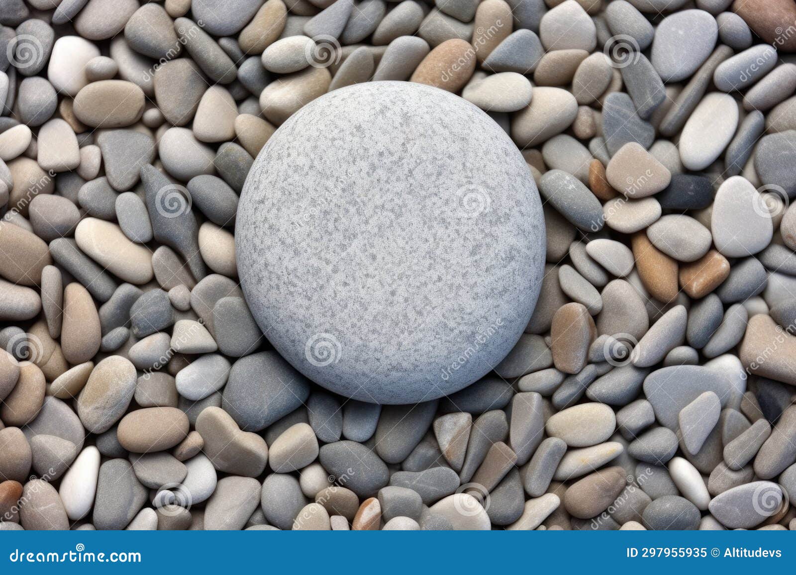 Detailed View of a Single Grey Pebble Stock Illustration - Illustration ...