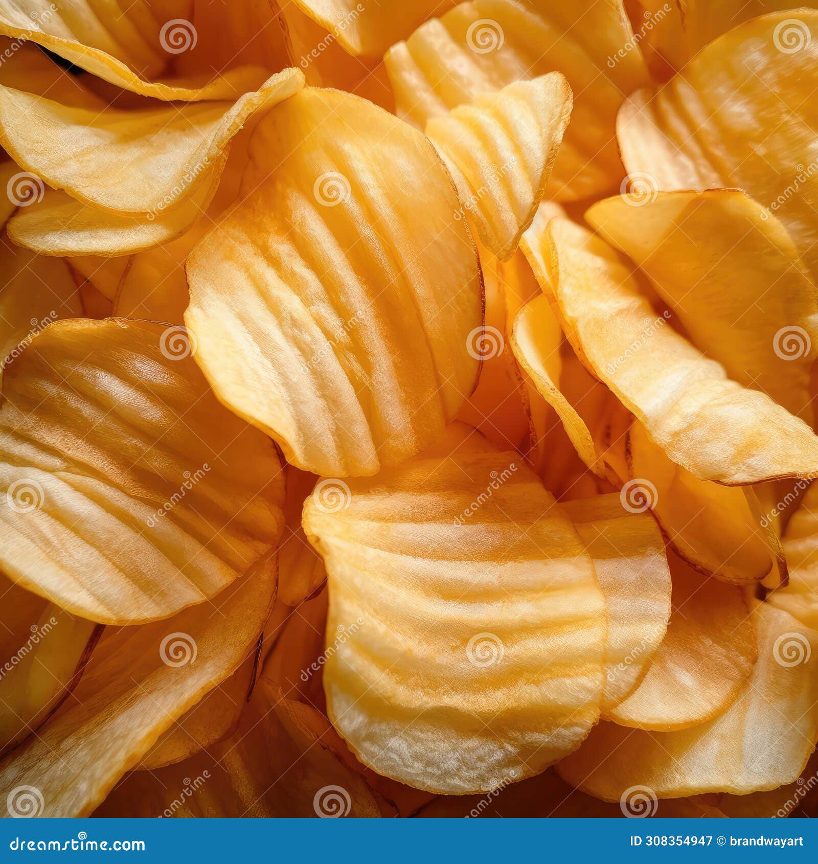 Close-Up of Pile of Potato Chips Stock Illustration - Illustration of ...