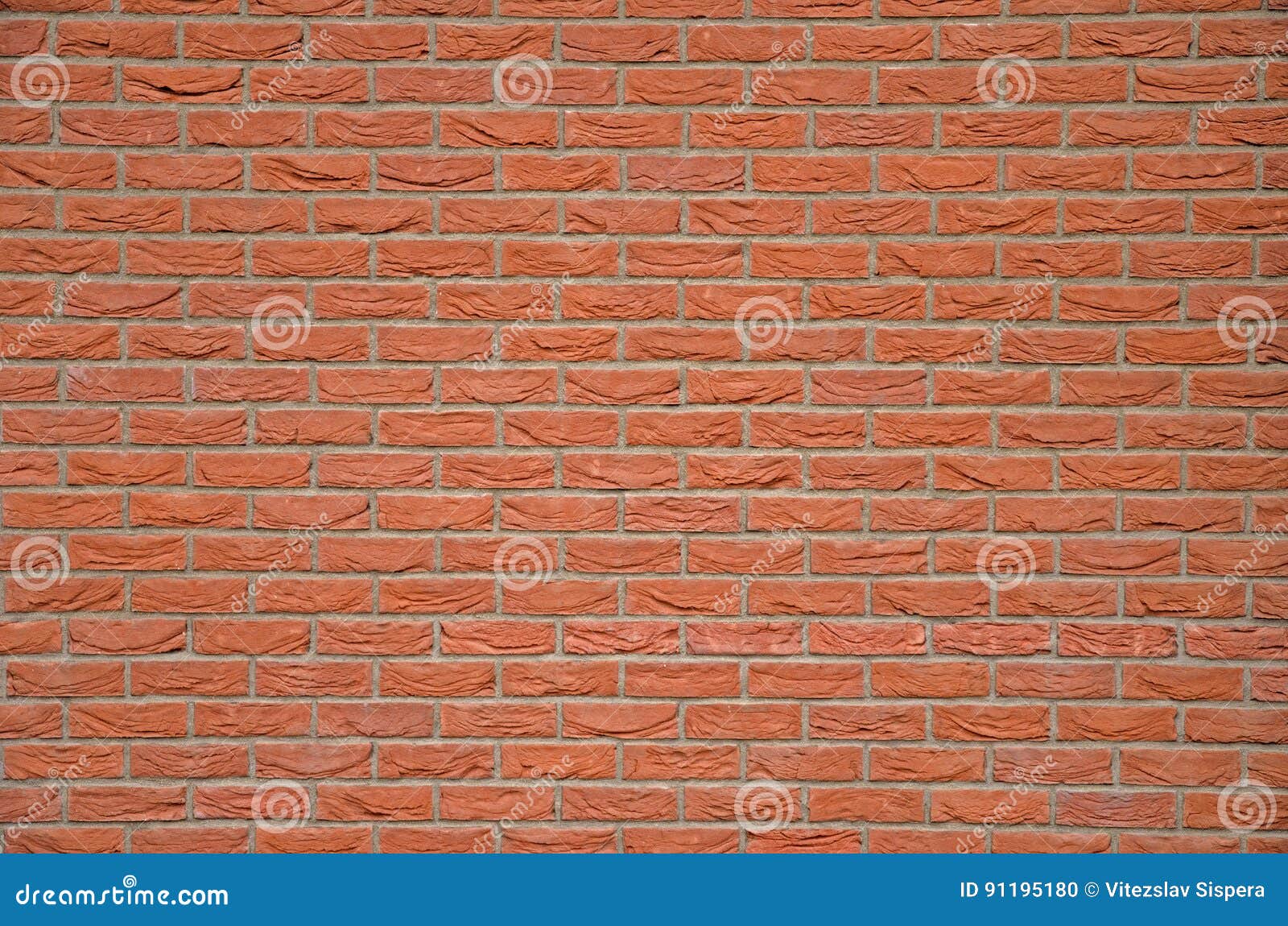 A Detailed View of the Structure of a Wall of Red Brick Stock Photo ...