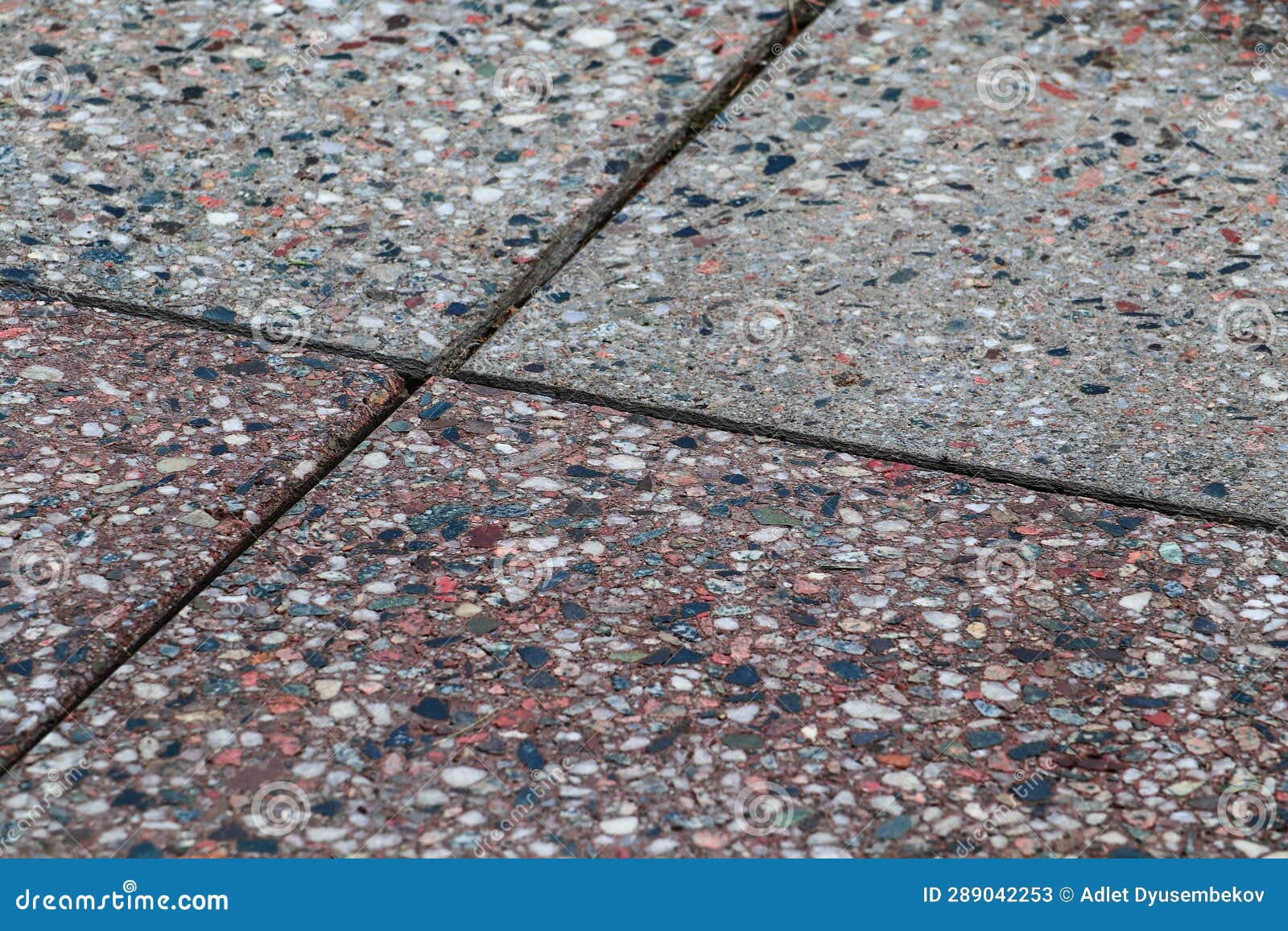 Detailed View of the Texture of Several Granite Slabs from Which the ...