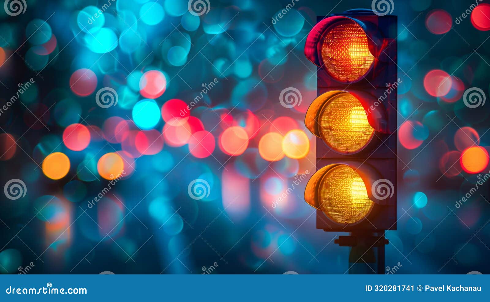 Detailed View of a Traffic Light Against a Blurred Backdrop Stock Image ...