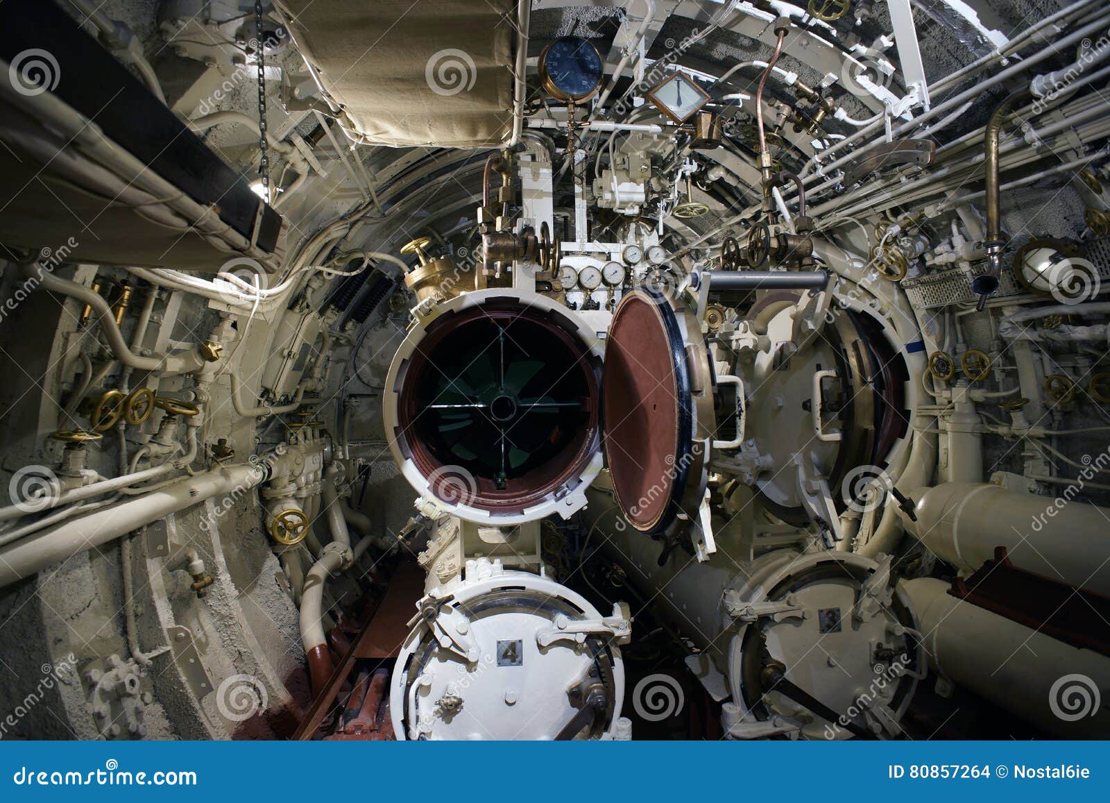 Detailed View of Valves and Pipes in Submarine Stock Photo - Image of ...