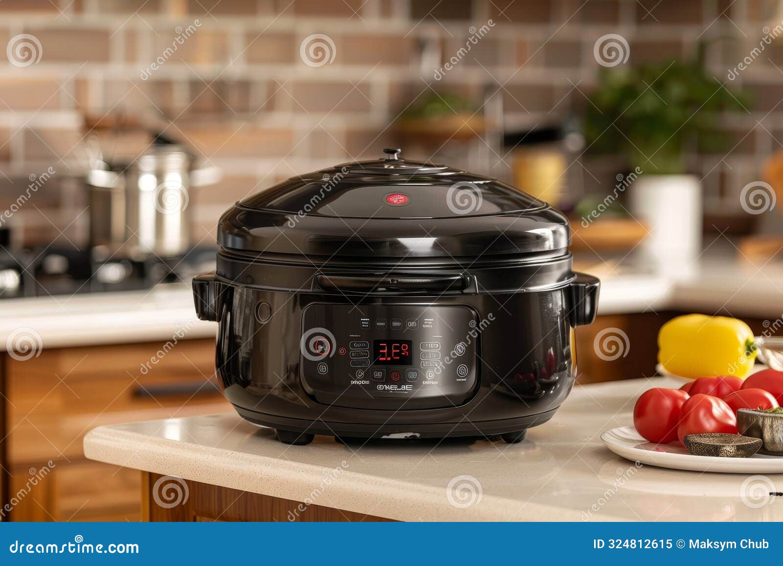 Detailed View of a Versatile Multi Functional Cooker on a Contemporary ...