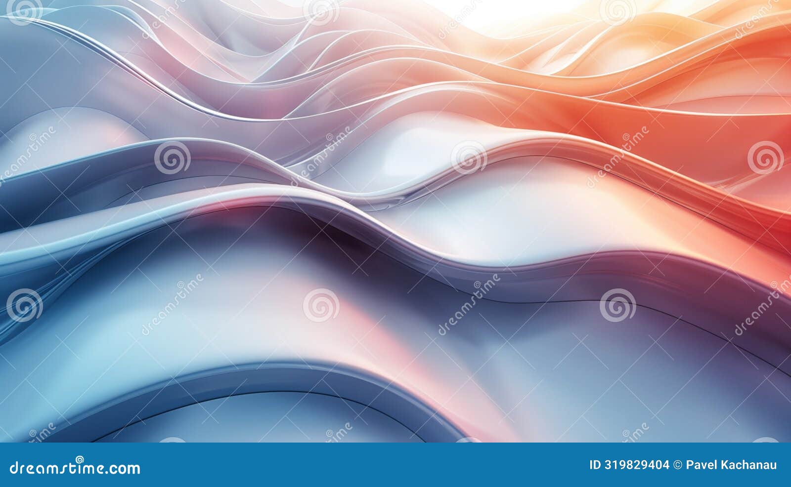 Detailed View of a Vibrant Blue and Red Wave Pattern Stock Illustration ...