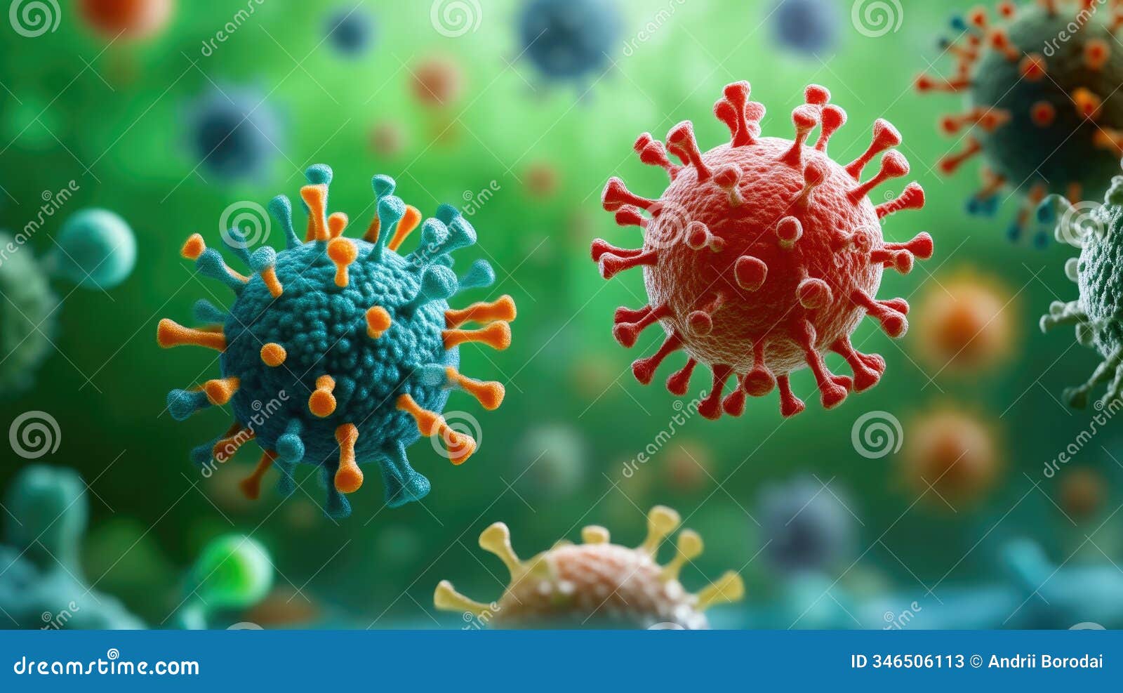 Detailed View of Virus Structure at Microscopic Level. Stock ...