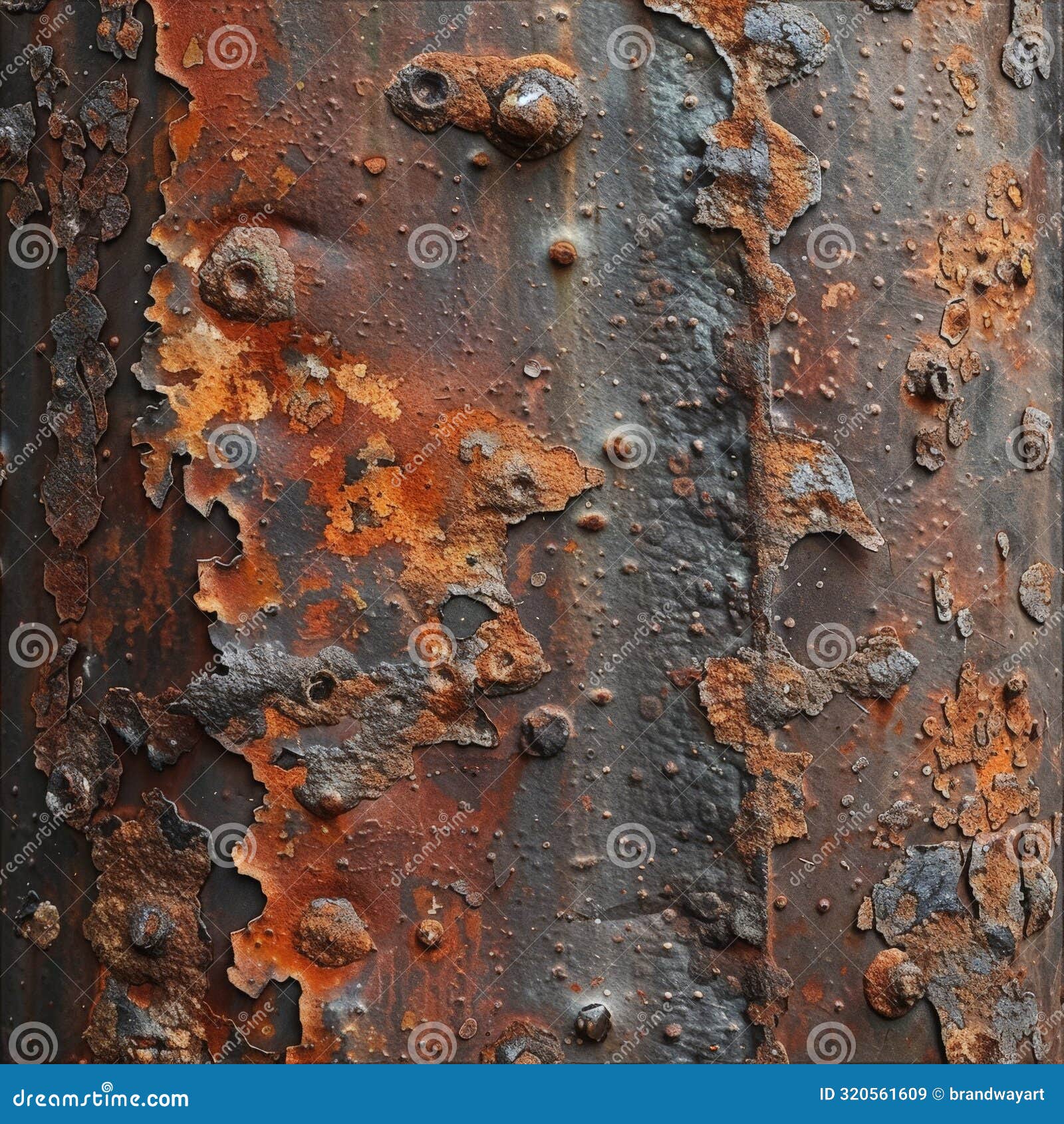 Close Up of a Rusted Metal Pole Stock Illustration - Illustration of ...