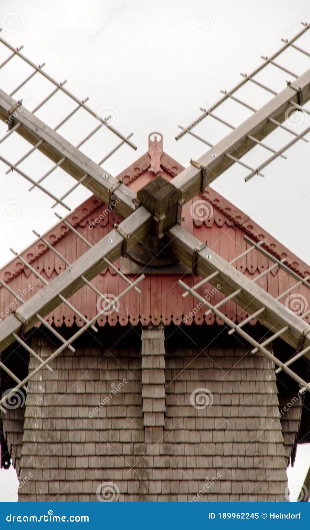View of a Windmill with Its Large Drive Shaft and the Windmill Vane ...