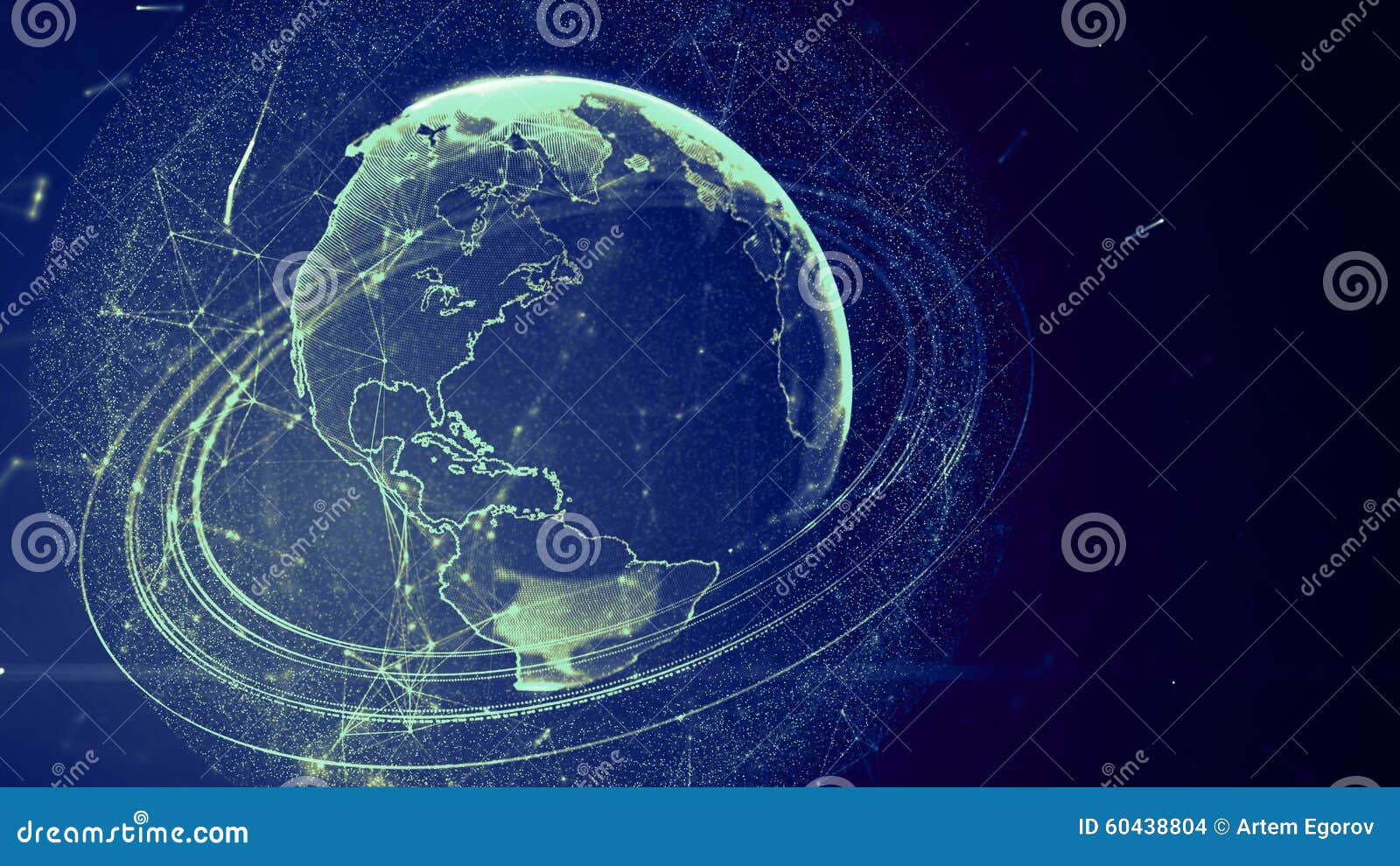 Detailed Virtual Planet Earth Stock Illustration - Illustration of ...