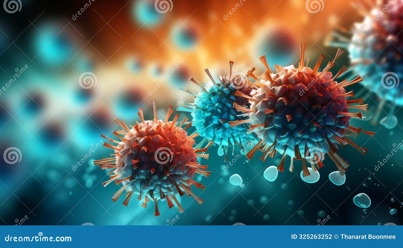 Detailed Virus Texture Design with Intricate Patterns in High ...