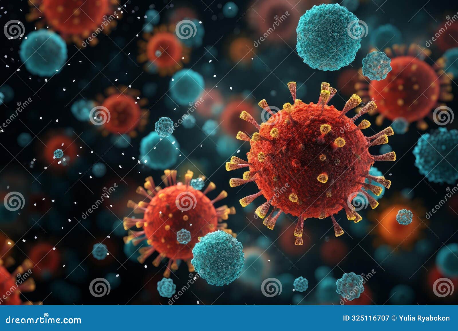 Detailed Viruses and Pathogens 3d Illustration Stock Illustration ...
