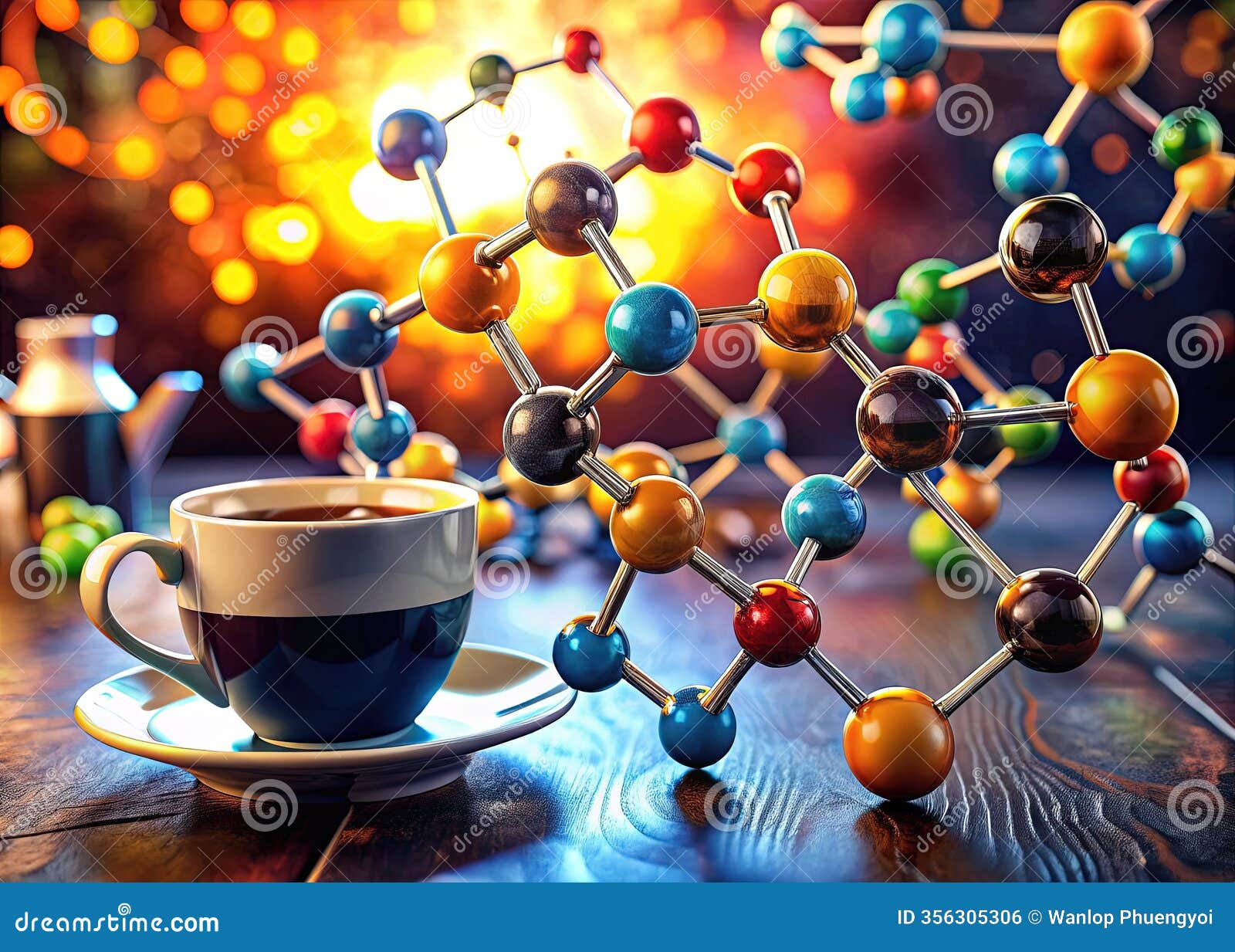 A Detailed Visual Exploration of the Caffeine Molecule Structure ...