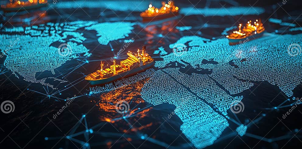 In this Detailed Visual Representation of a World Map, Logistics ...