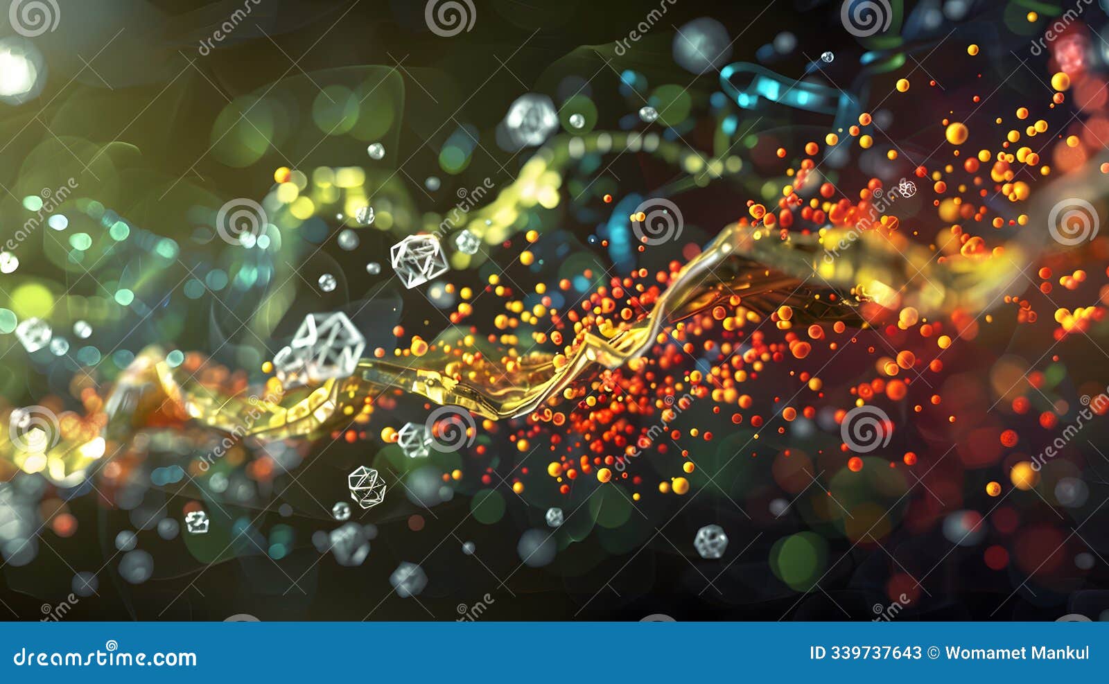 Detailed Visualization of Biochemical Reaction Dynamics Stock ...