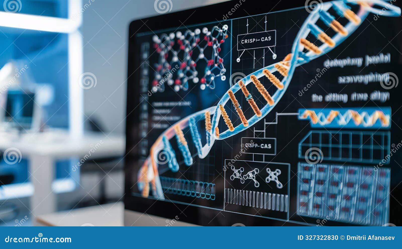 Detailed Visualization of CRISPR-Cas9 Gene Editing Process on Screen ...