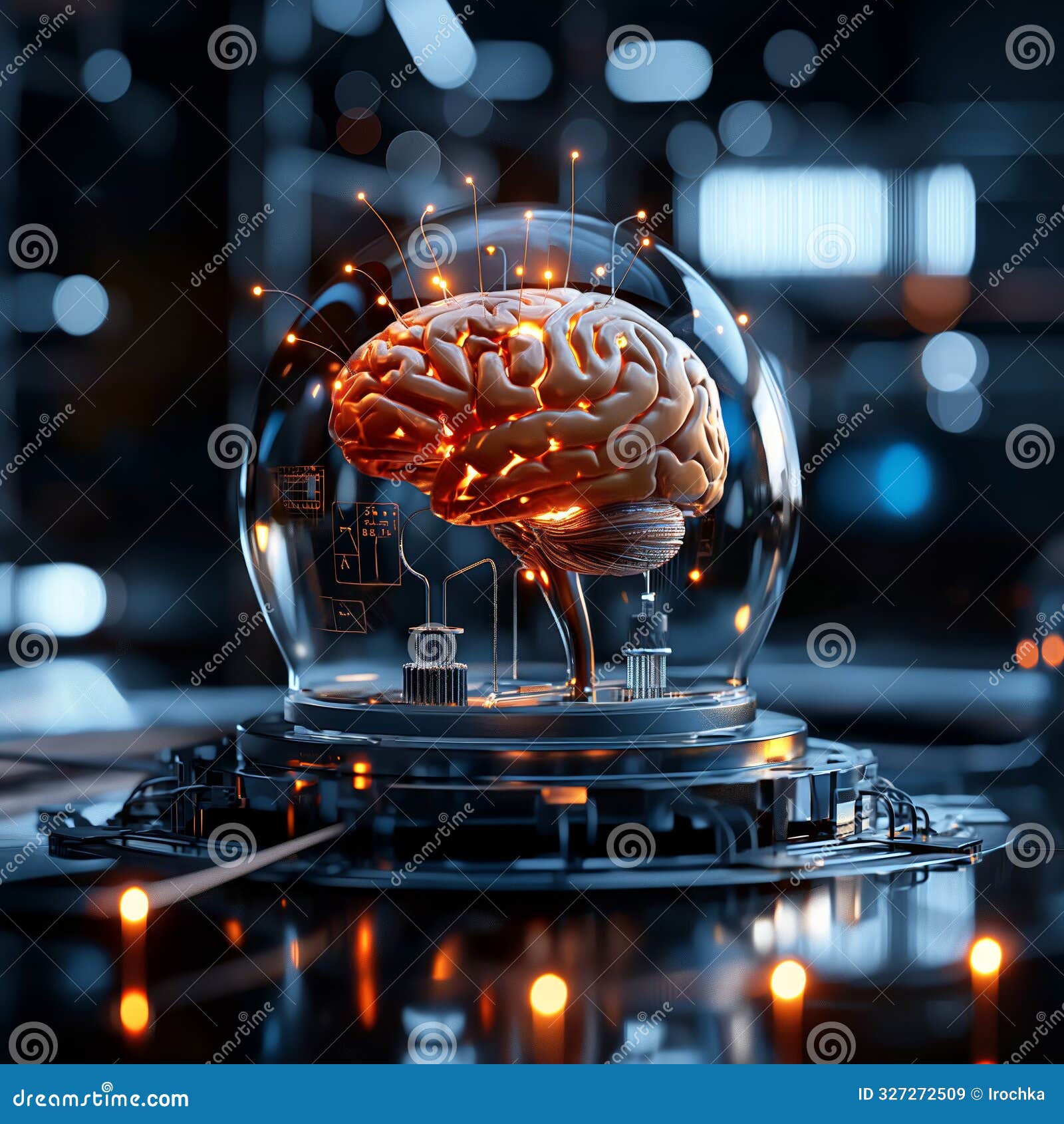 Human Brain Integrated in Quantum Computing System Stock Image - Image ... Human Brain Integrated in Quantum Computing System Stock Image - Image ...