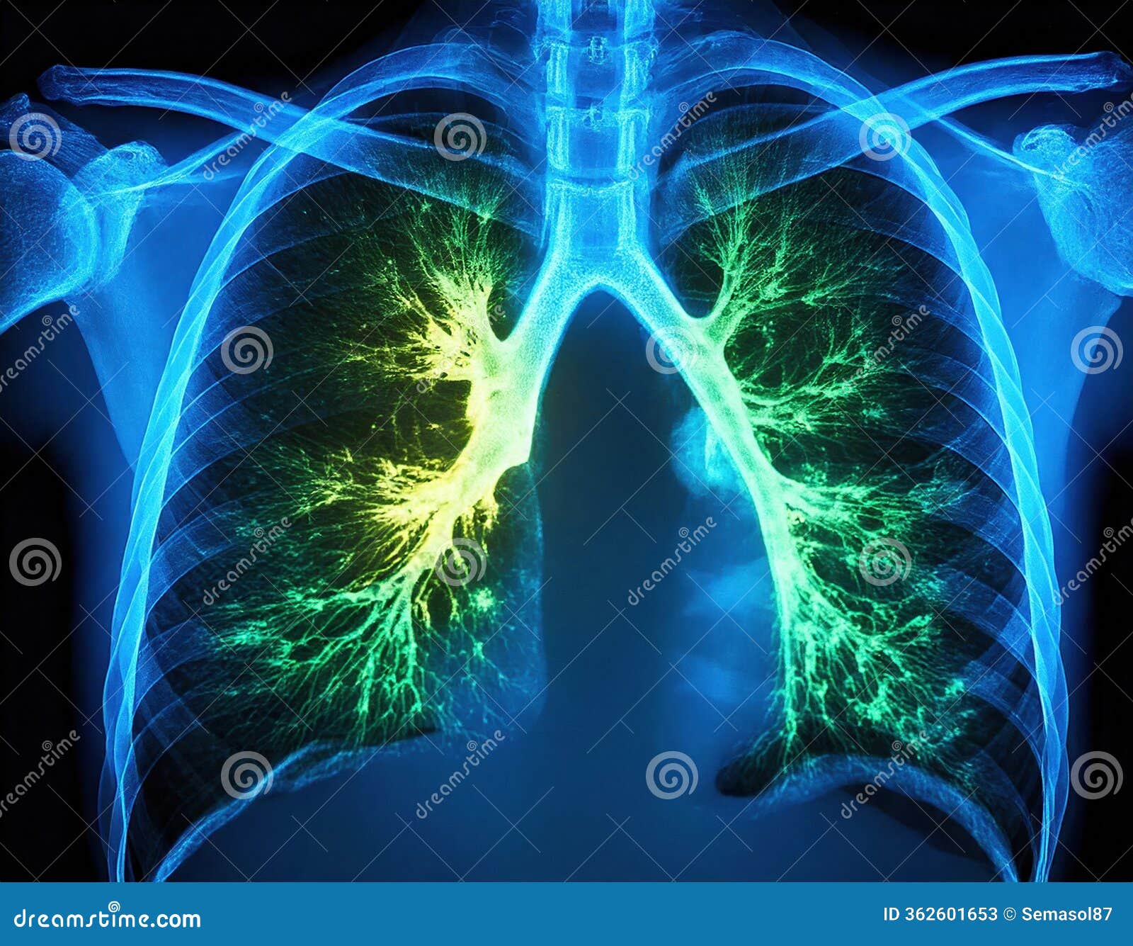 Detailed Visualization of Human Lungs Showcasing Bronchi and Alveolar ...