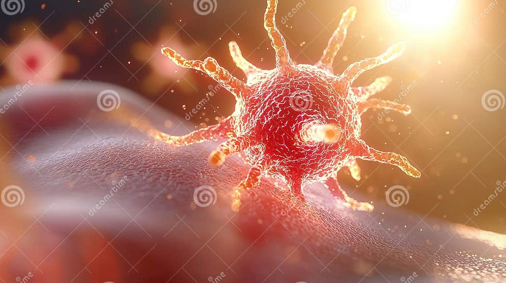 Detailed Visualization of Immune Cell Interacting with Surface ...