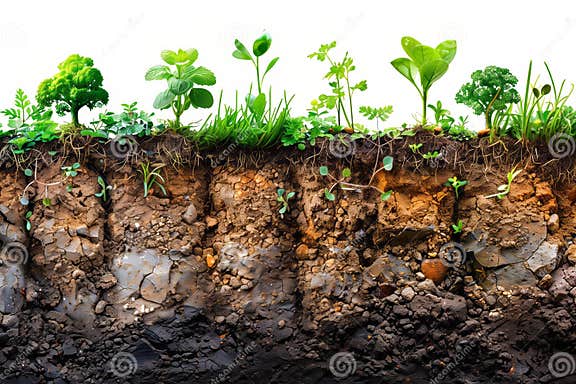 A Detailed Visualization Presenting the Composition of Soil and the ...