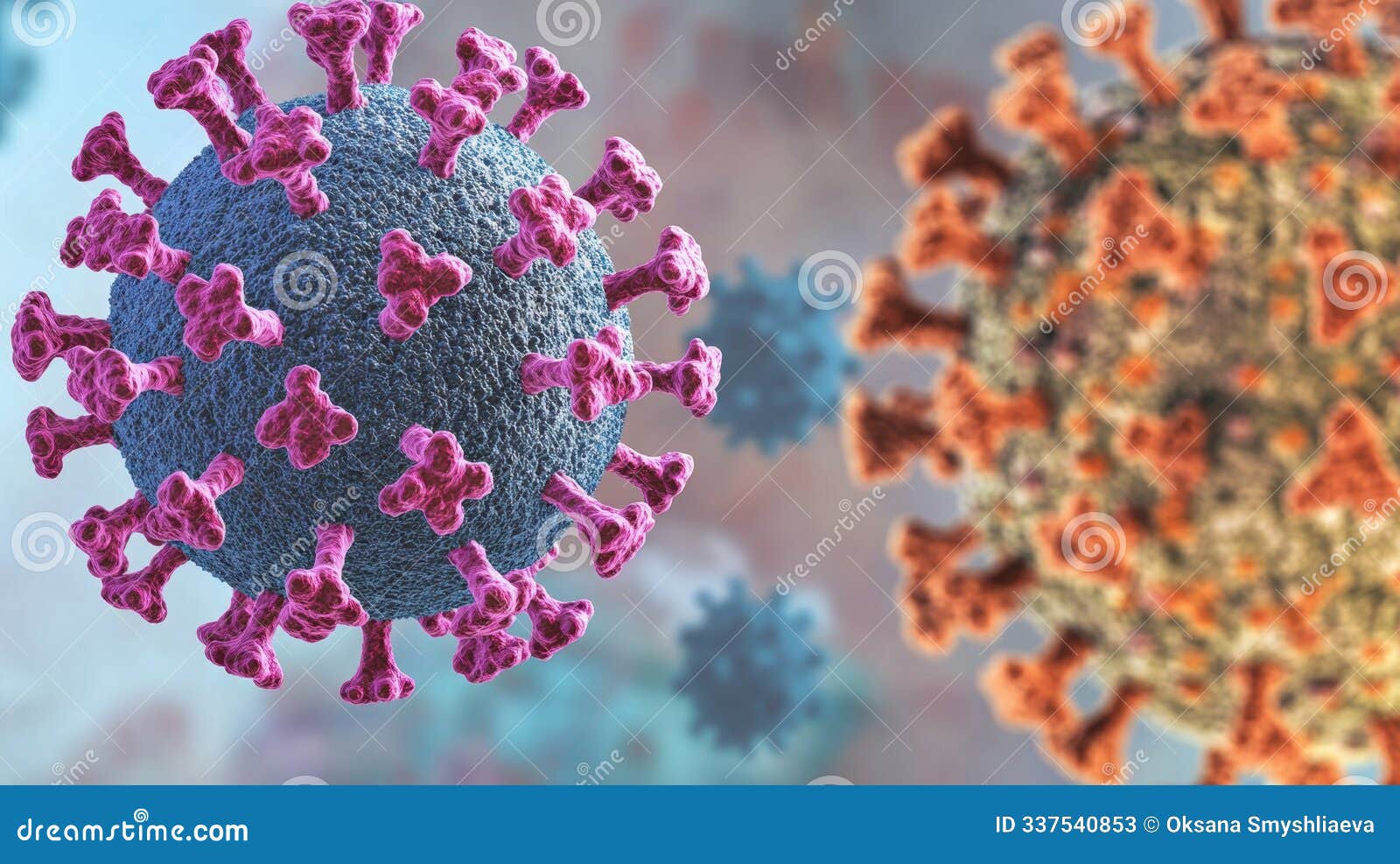 Detailed Visualization of Viral Particles in High Magnification Stock ...