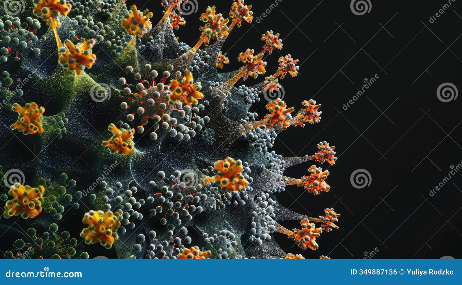 Detailed Visualization of a Virus Particle Highlighting Its Spike ...