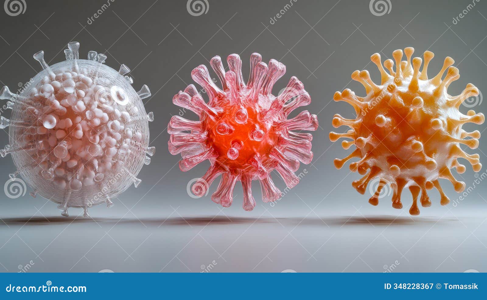 Detailed Visualization of Virus Structures Depicting Microscopic Forms ...