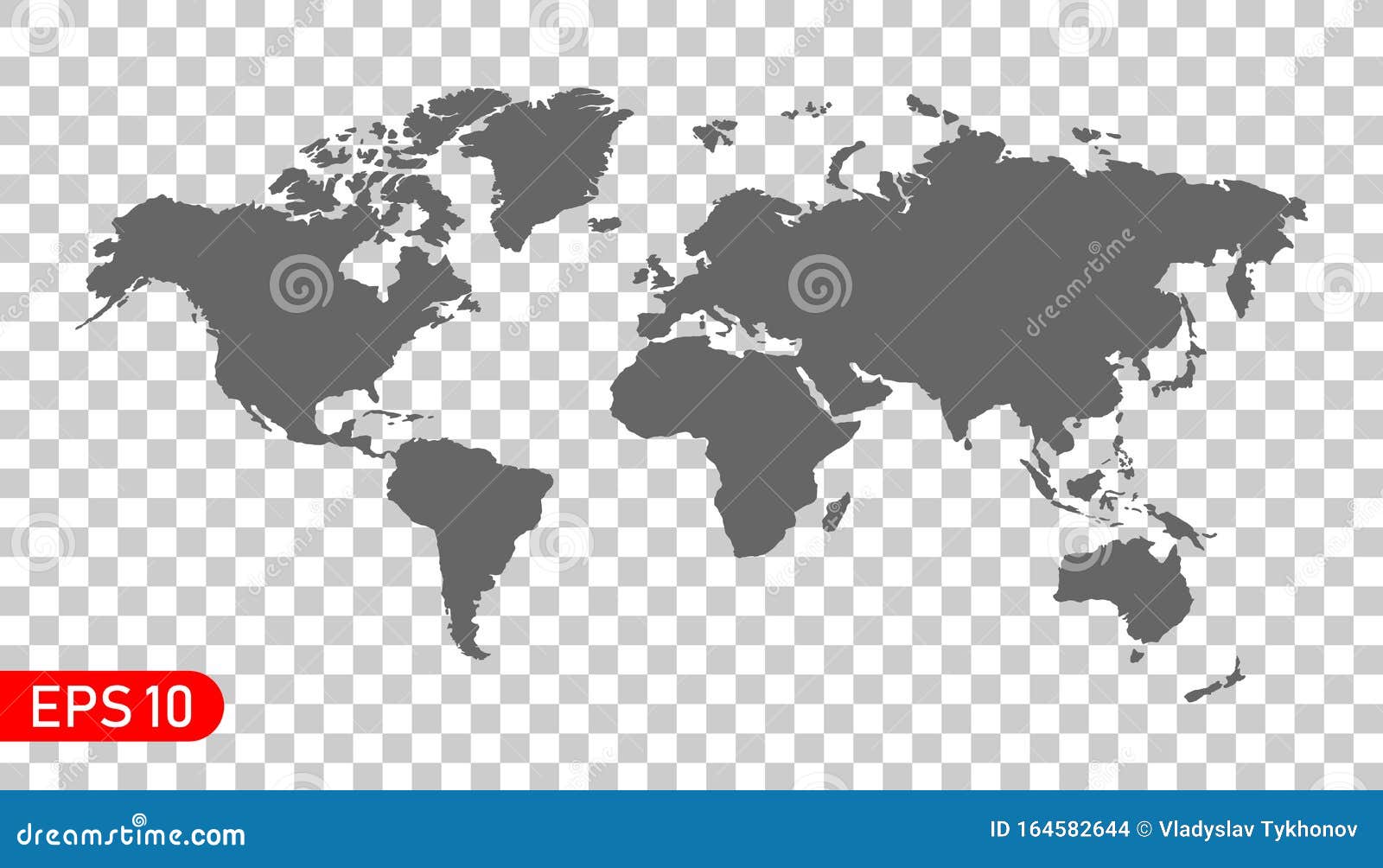 Detailed World Map. Vector Illustration. EPS 10 Stock Vector ...