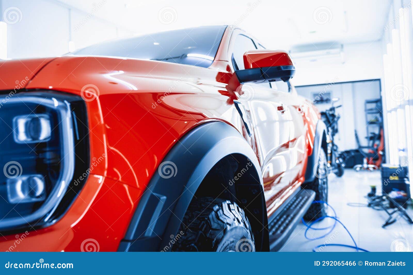 Detailing of Clean and Shining Polished Red Car Stock Photo - Image of ...