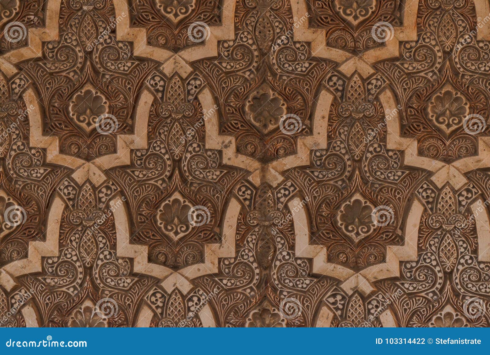 Patterns of Alhambra stock photo. Image of andalusia - 103314422