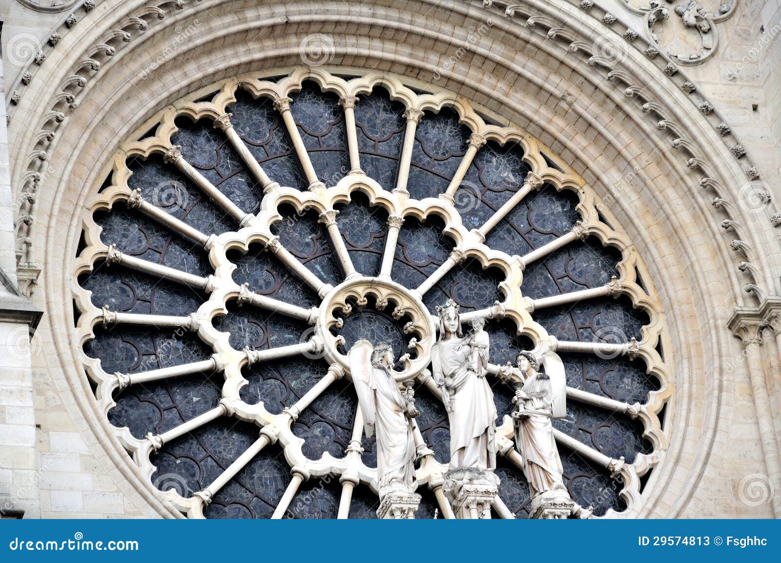 Details of a Round Ancient Window Stock Image - Image of french, france ...