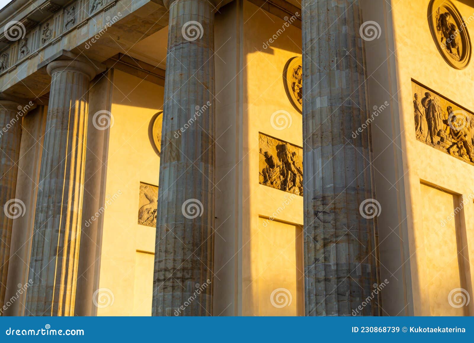 Details of the Architecture of the Brandenburg Gate Stock Image - Image ...