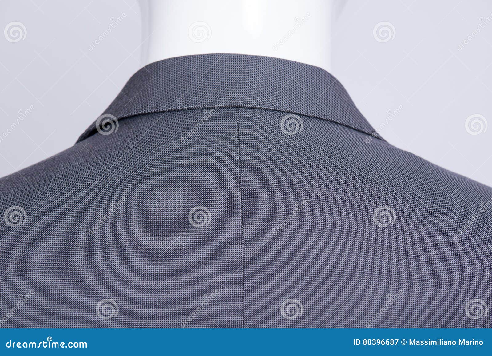 Details on the Back Grey Coat Stock Image - Image of structure, fashion ...