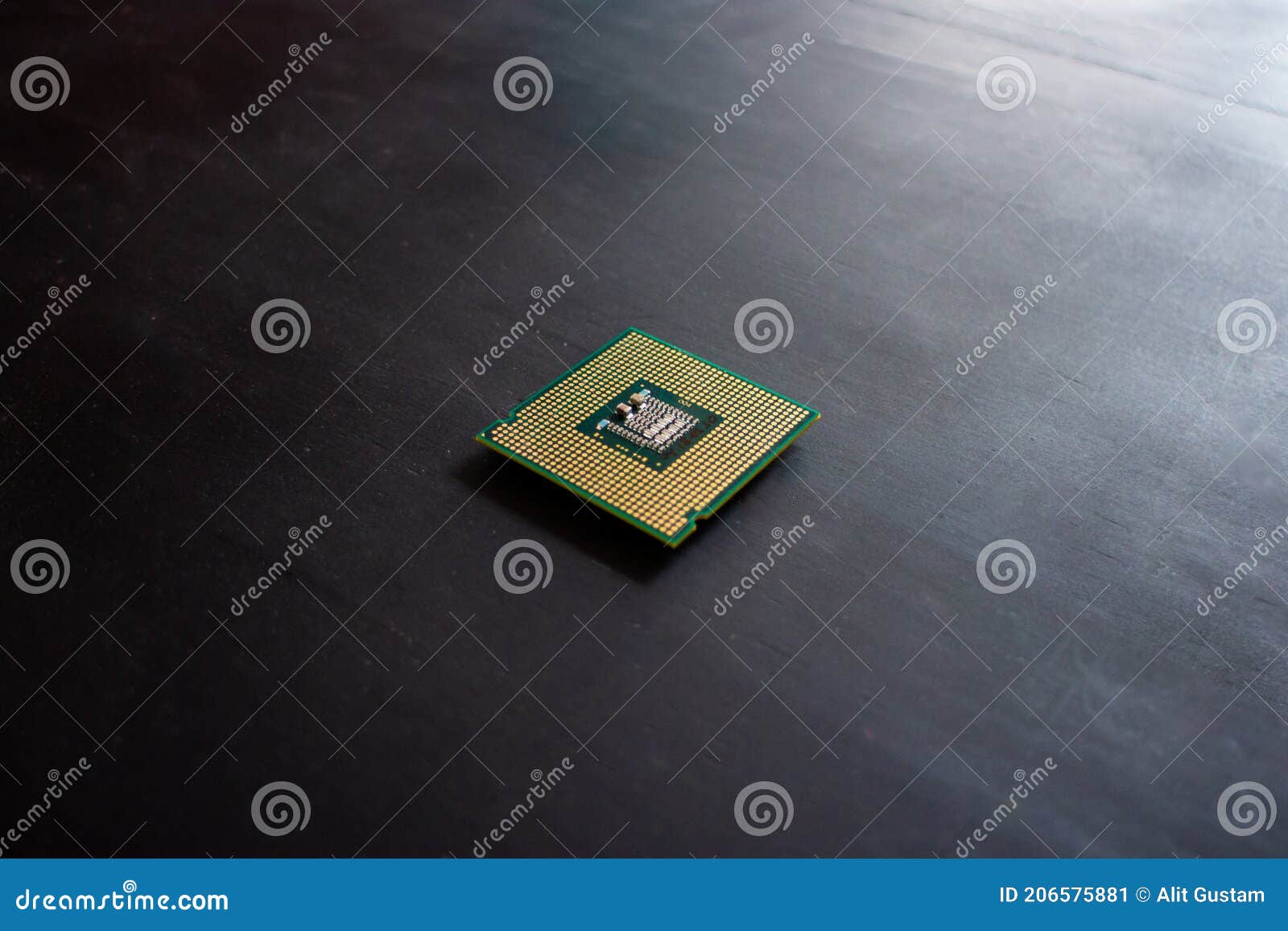 Details on the Back of the Processor Stock Image - Image of technology ...