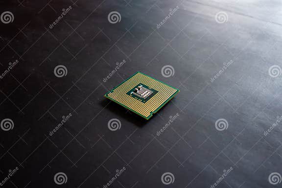 Details on the Back of the Processor Stock Image - Image of technology ...