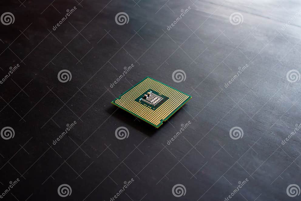 Details on the Back of the Processor Stock Image - Image of technology ...