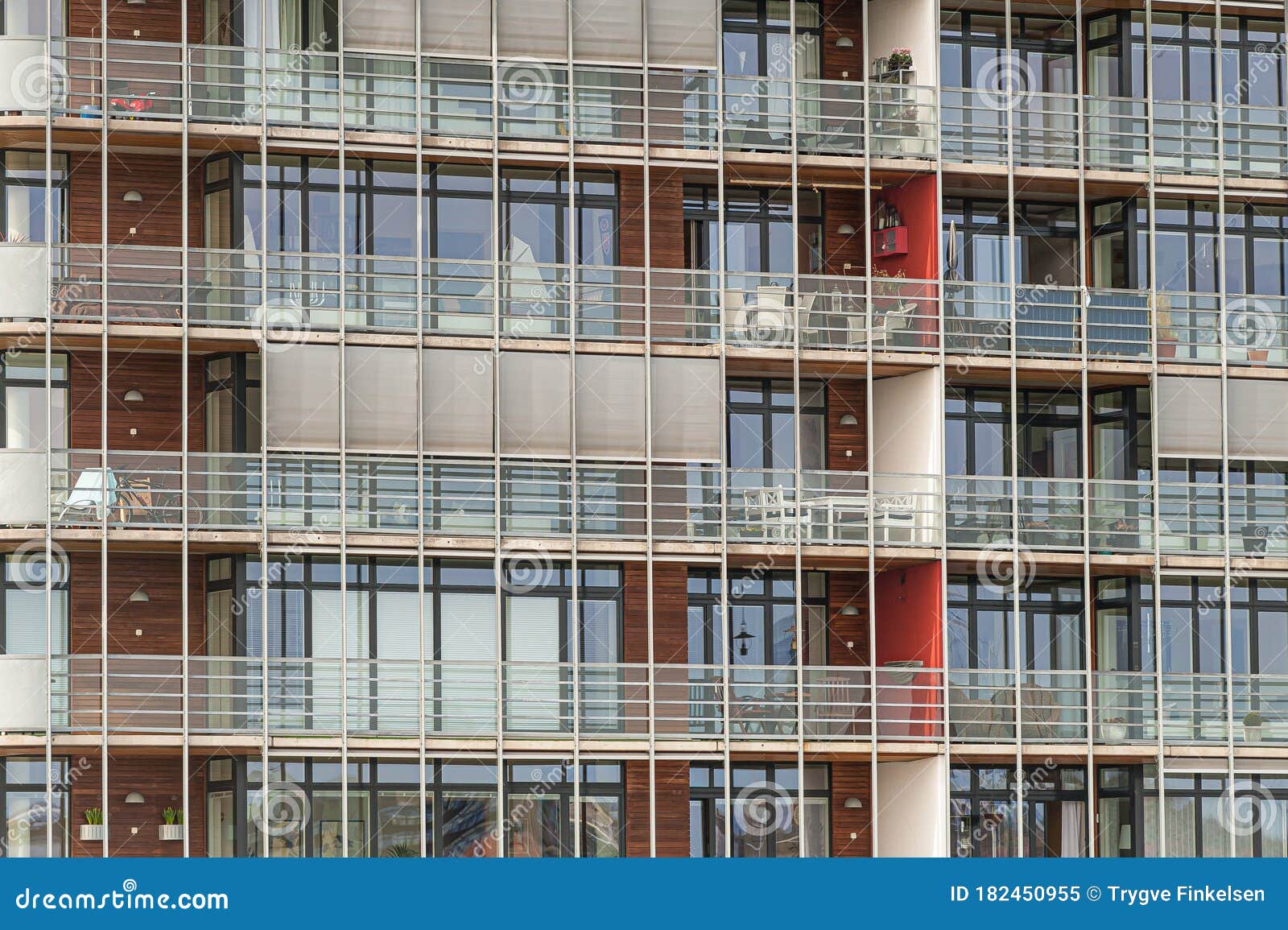 Details of Balconies at an Apartment Complex Stock Image - Image of ...