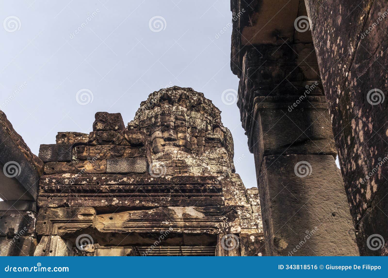 Details of the Banyon Temple Complex in Cambodia Stock Photo - Image of ...