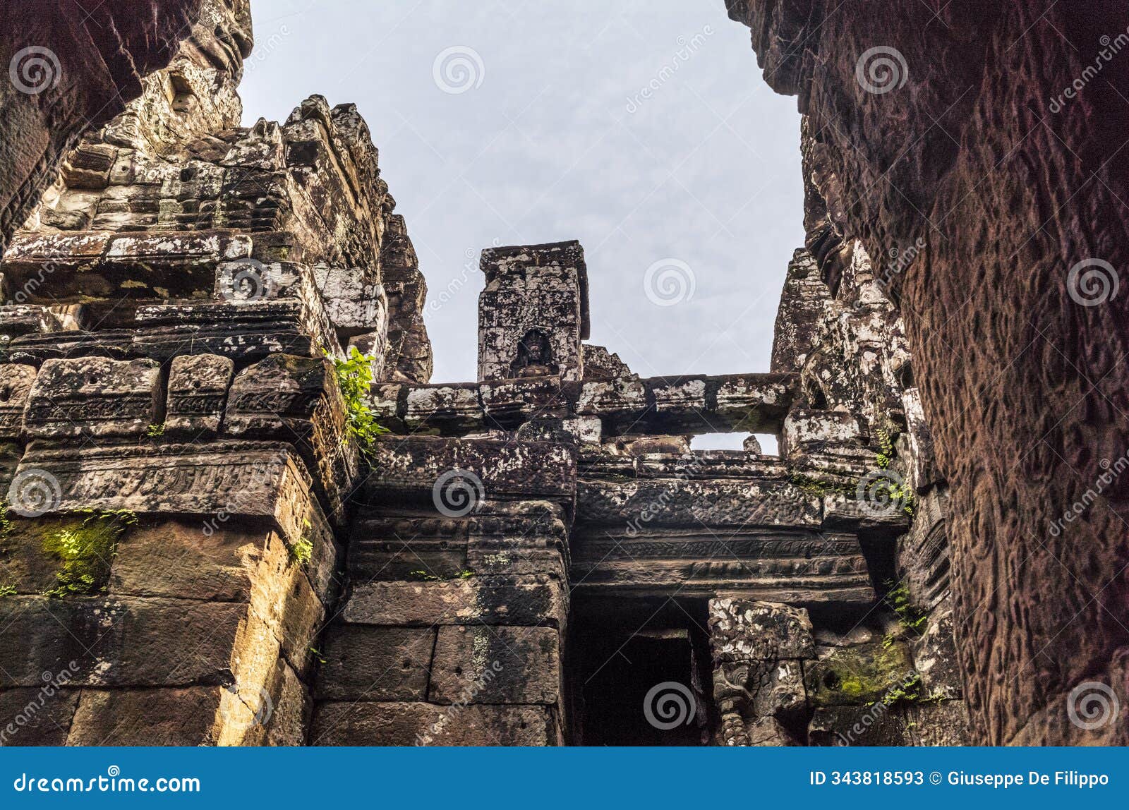 Details of the Banyon Temple Complex in Cambodia Stock Image - Image of ...