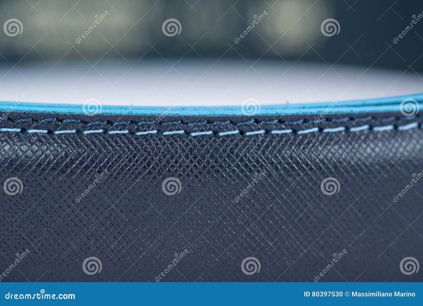 Details on Black Classic Belt with Blue Line Stock Photo - Image of ...
