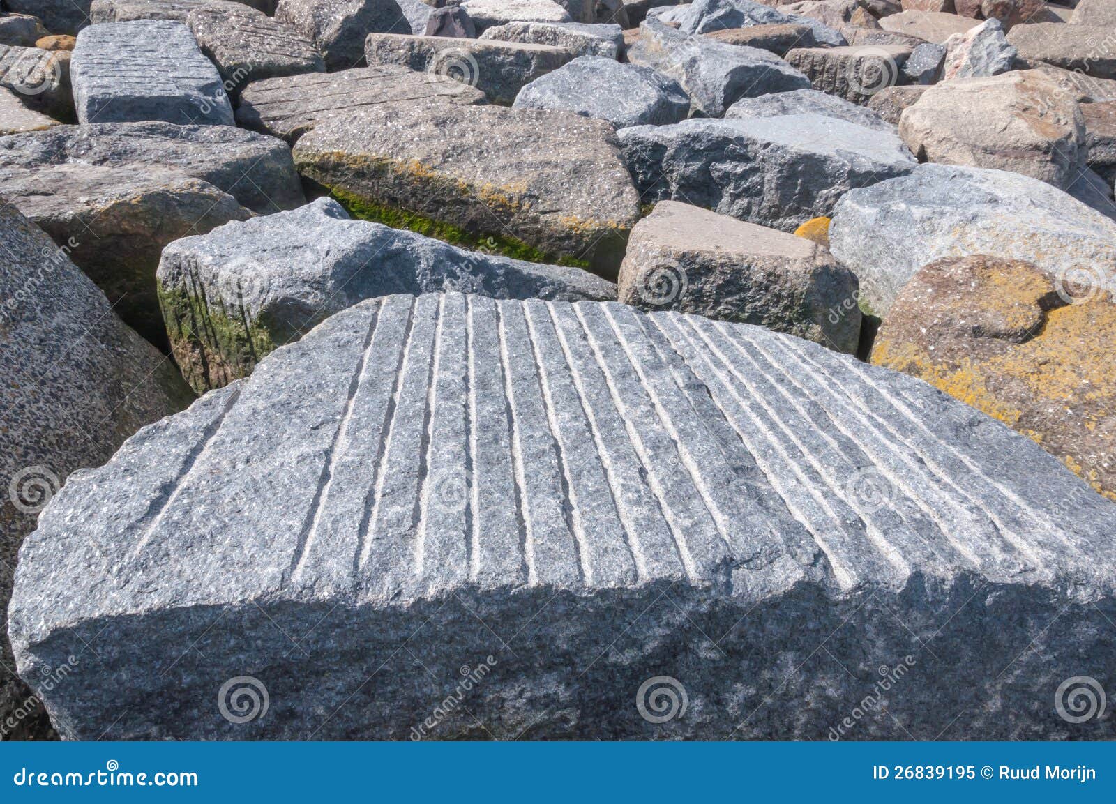 Details of a Block Dam in the Netherlands Stock Image - Image of ...