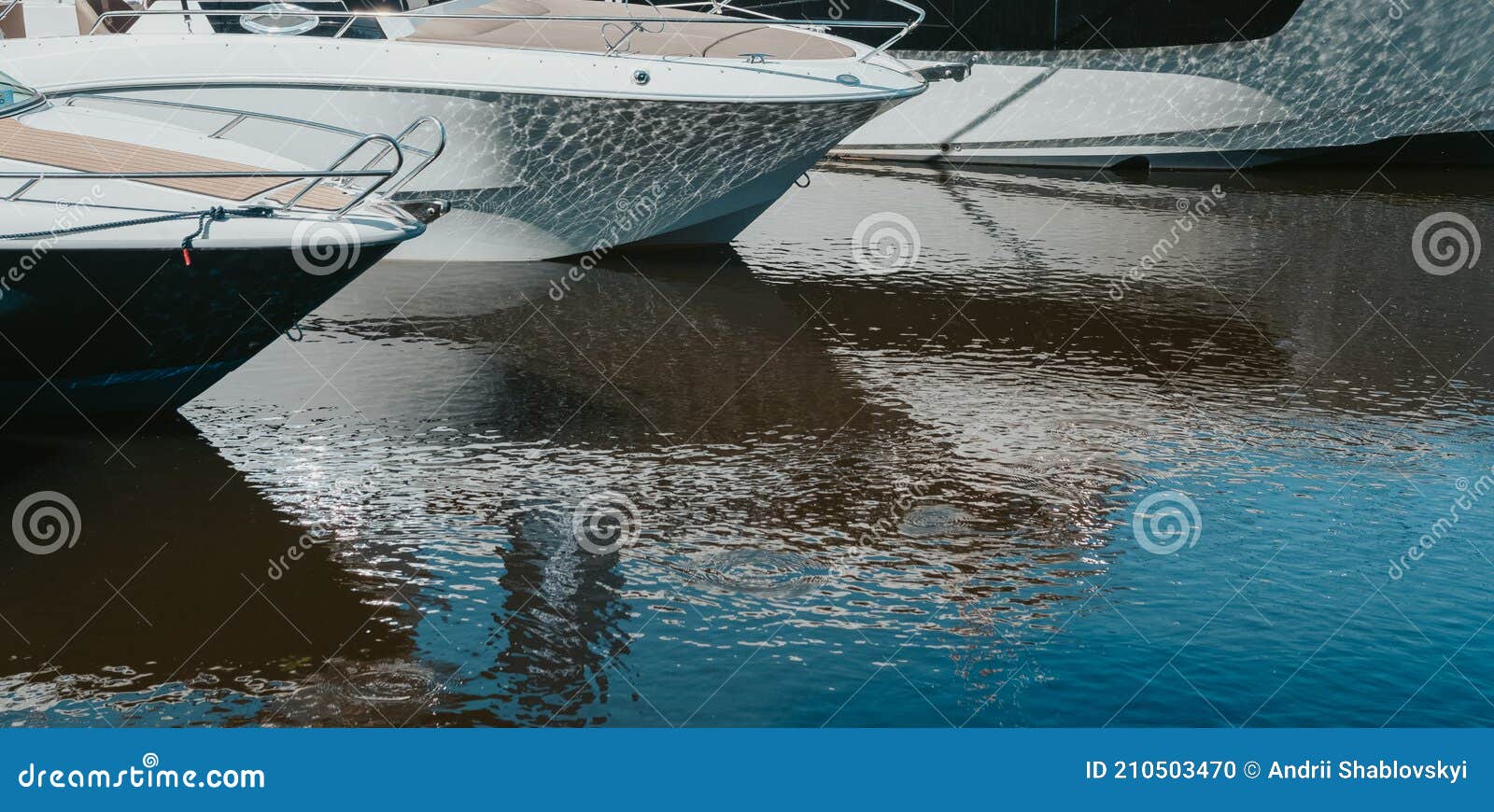 Details of Boats on Water, with Reflection Stock Photo - Image of ...