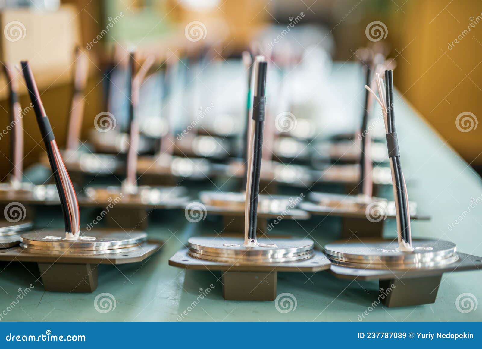 Details with Cables for TFT Monitors Prepared on Table Stock Image ...