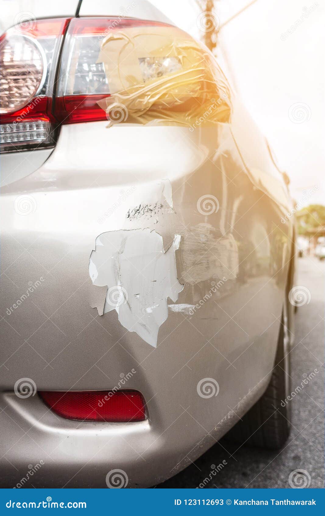 Details of a Car in an Accident with Crack Colour Texture Stock Image ...