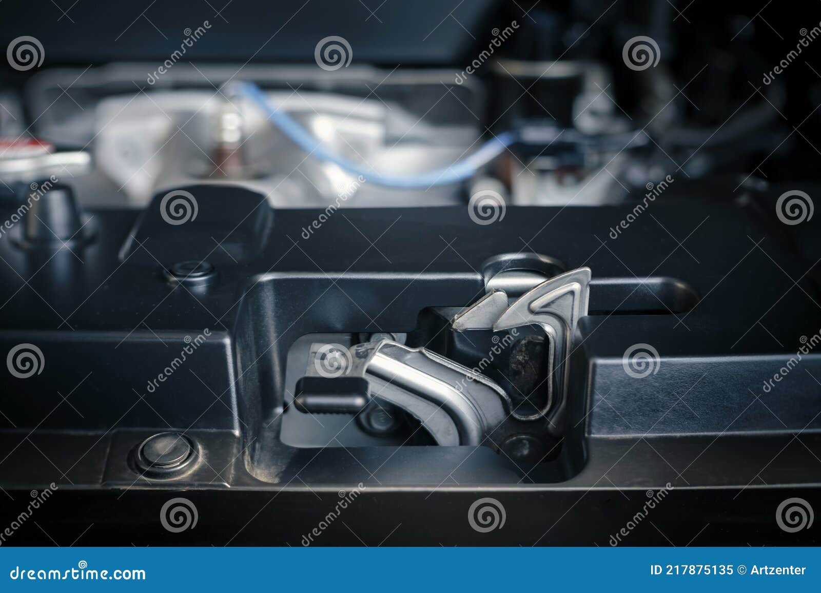 Car Engine, Bonnet and Hood Lock System, Internal Combustion Engine ...